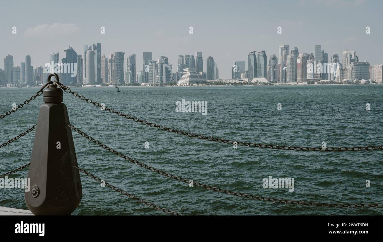 Doha, Qatar- december 12, 2023 - the dynamic doha city skyline Stock ...