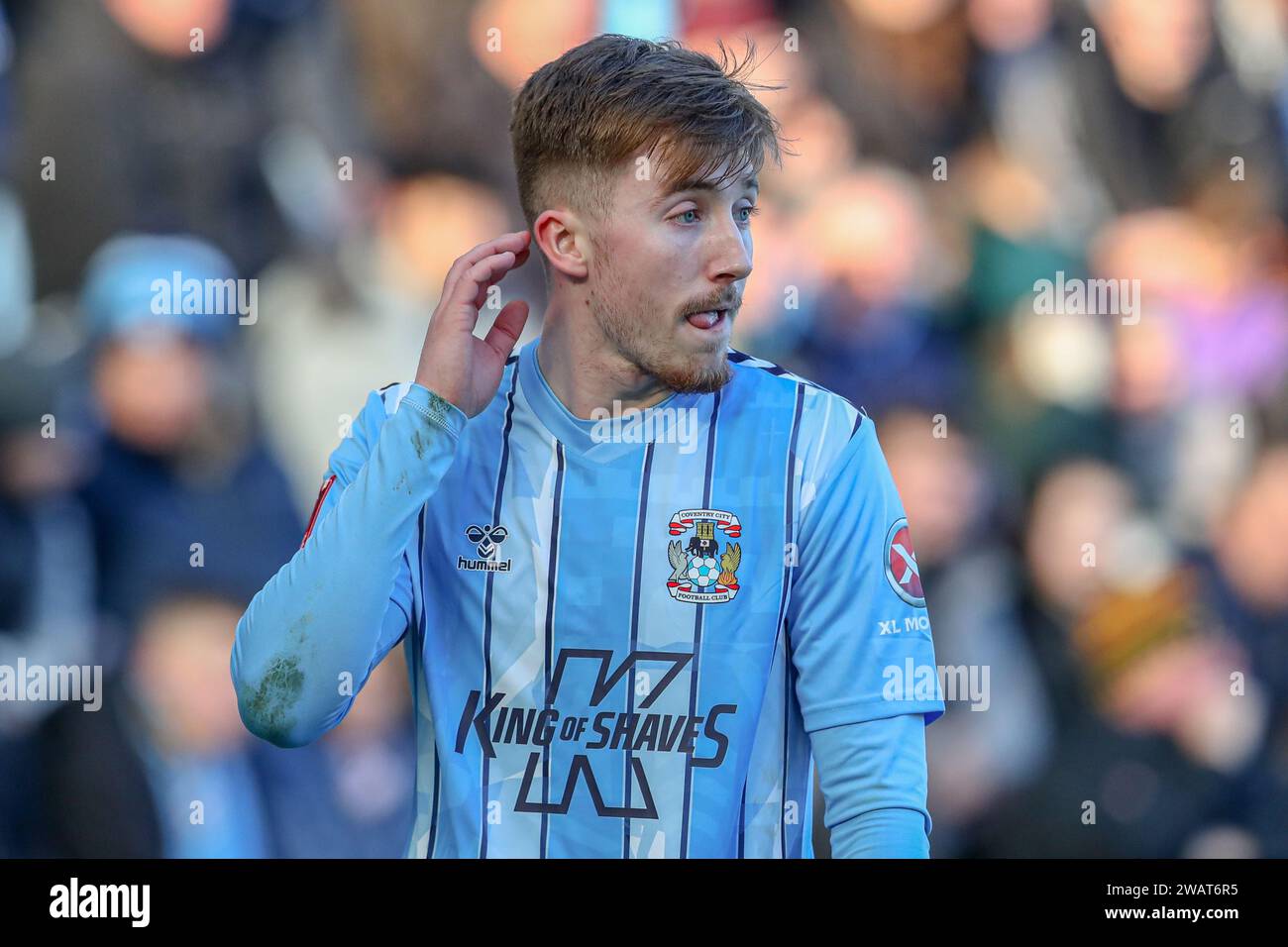 Josh Eccles #28 of Coventry City during the Emirates FA Cup Third Round ...