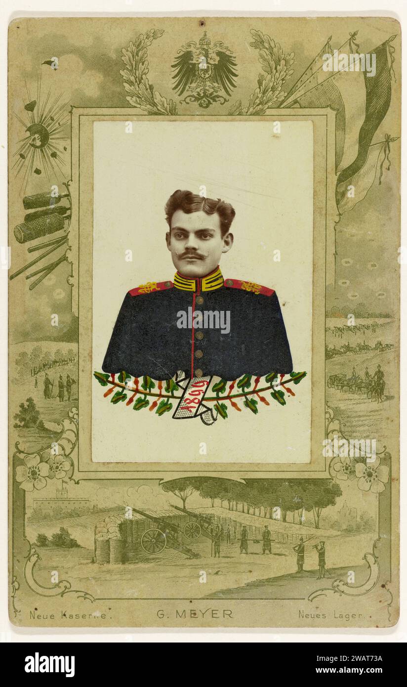 Portrait of German military M. Roth, 1899 cabinet photograph With ...