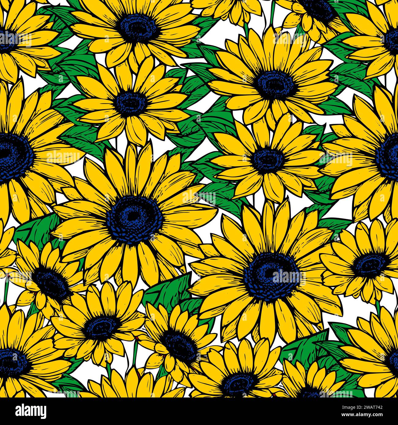 Repeating pattern wild flowers hi-res stock photography and images - Alamy