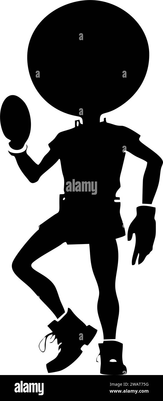 simple black outline drawing silhouette alien, logo, design Stock Photo ...
