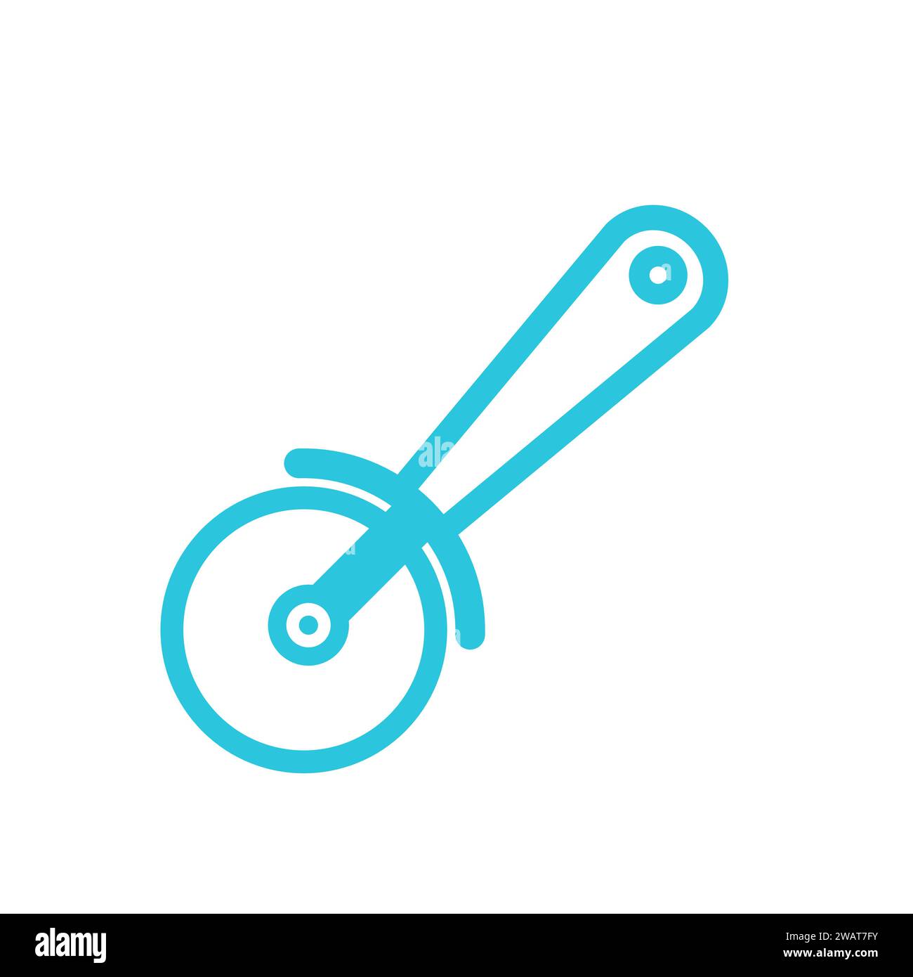Pizza cutter vector icon Cut Out Stock Images & Pictures - Alamy
