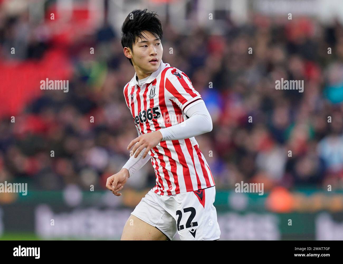 Stoke, UK. 6th Jan, 2024. Bae Jun-Ho of Stoke City during the The FA ...