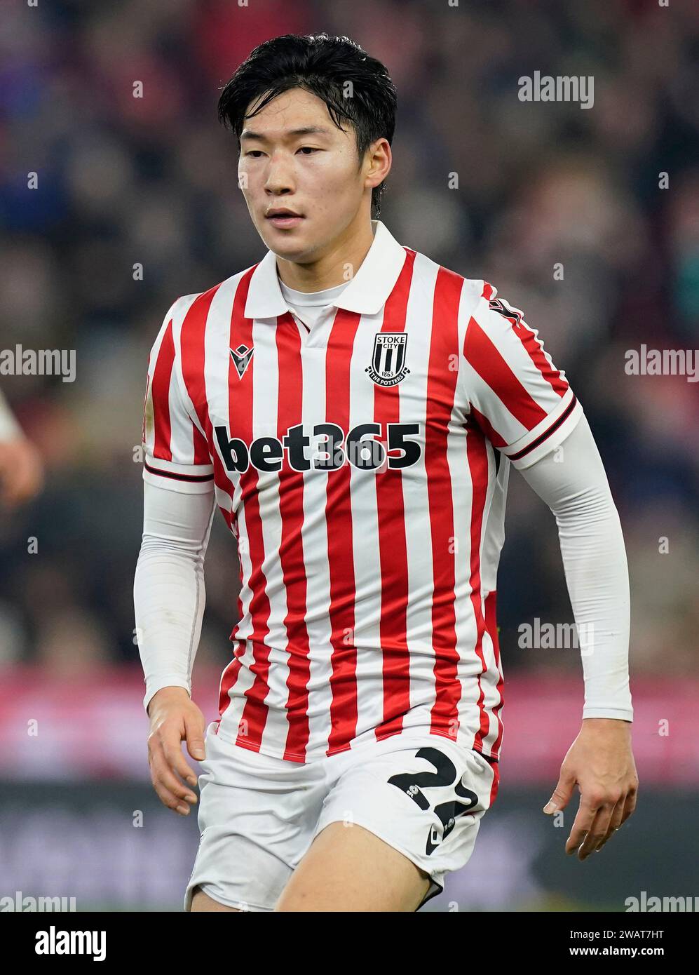 Stoke, UK. 6th Jan, 2024. Bae Jun-Ho of Stoke City during the The FA ...