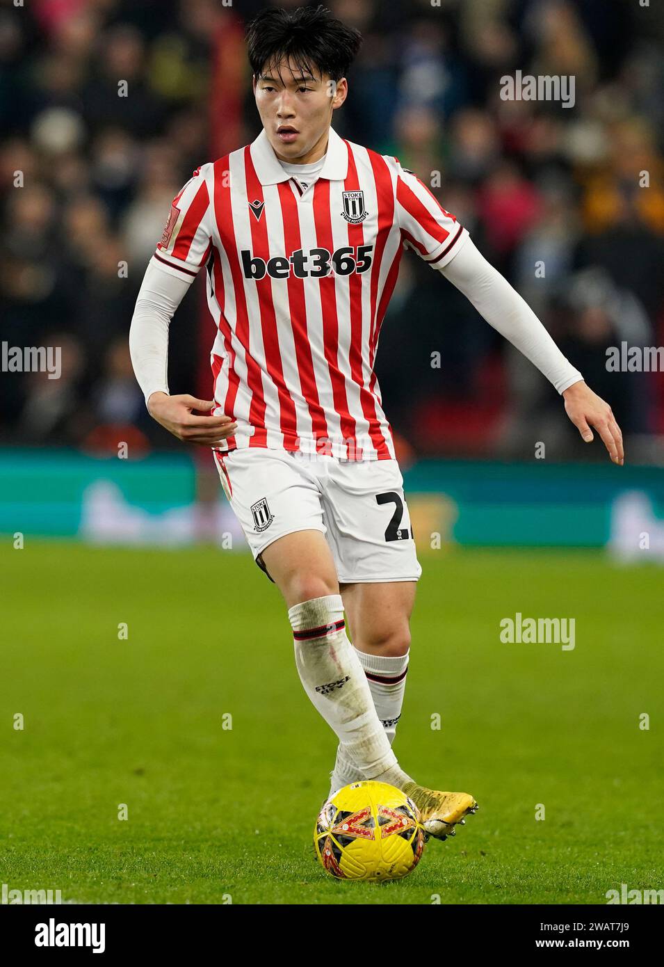 Stoke, UK. 6th Jan, 2024. Bae Jun-Ho of Stoke City during the The FA ...