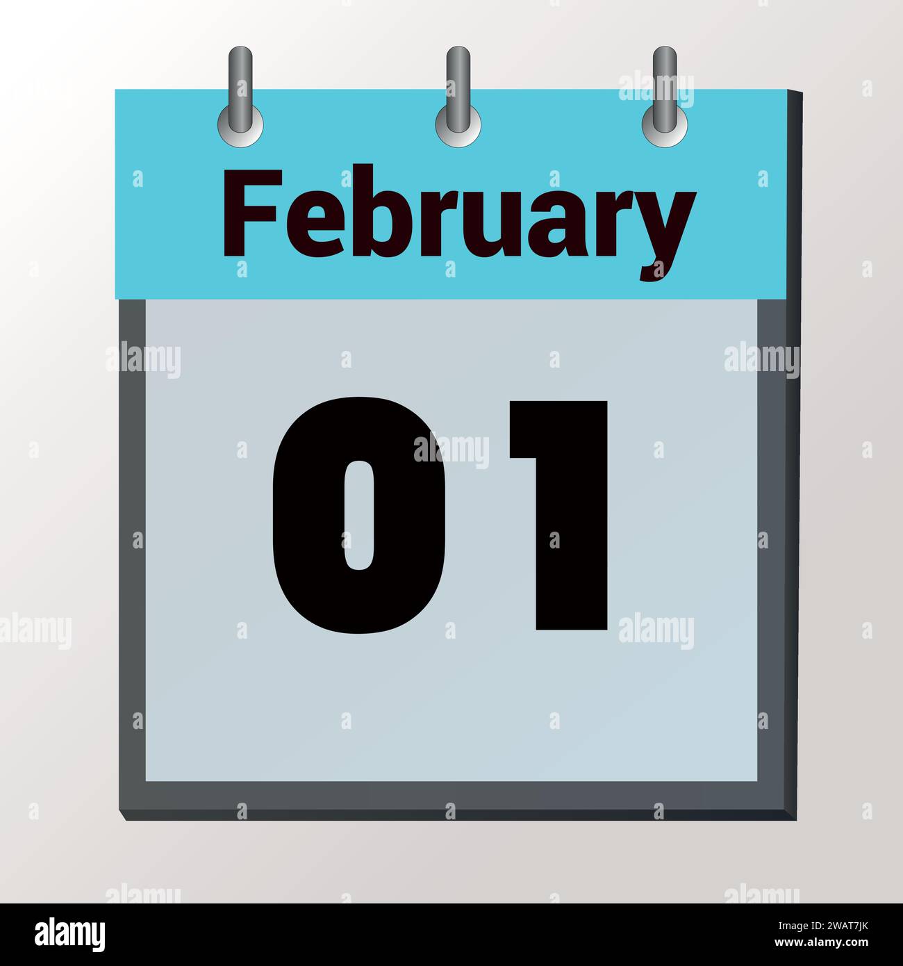day on the calendar, vector image format, February 06 Stock Vector ...