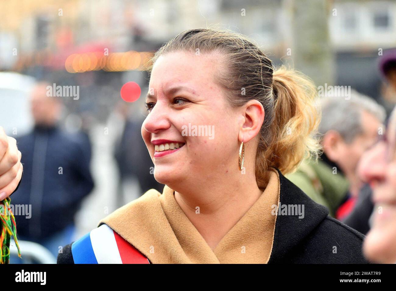Mathilde Panot, President of the NUPES LFI Parliamentary Intergroup ...