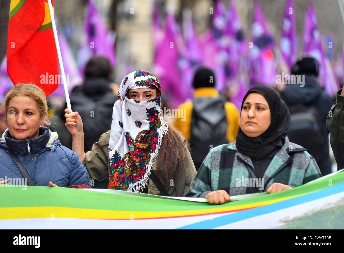 Kurdish flags and portraits hi-res stock photography and images - Alamy