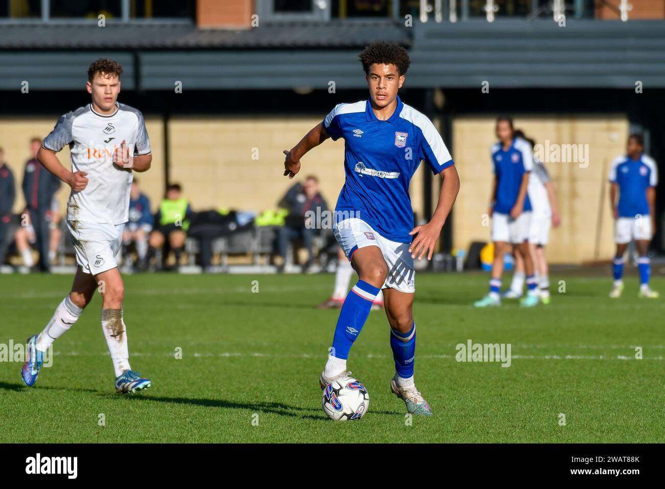 Landore, Swansea, Wales. 6 January 2024. George Iorpenda of Ipswich ...