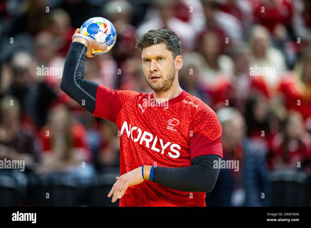 Copenhagen, Denmark. 06th Jan, 2024. Niklas Landin of Denmark is ...