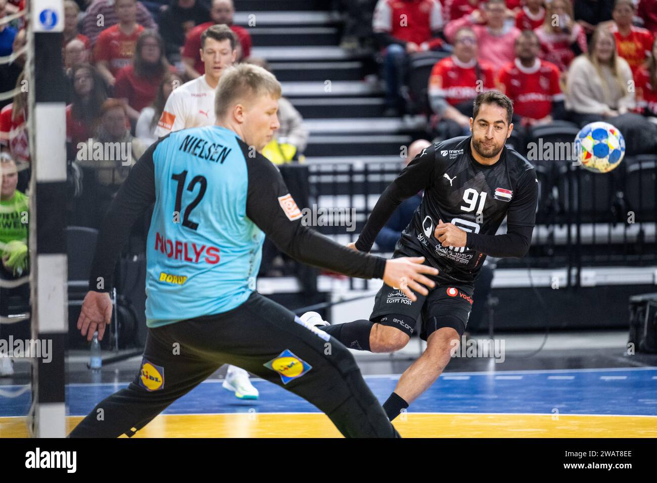 Copenhagen, Denmark. 06th Jan, 2024. Mohammad Sanad (91) of Egypt seen ...