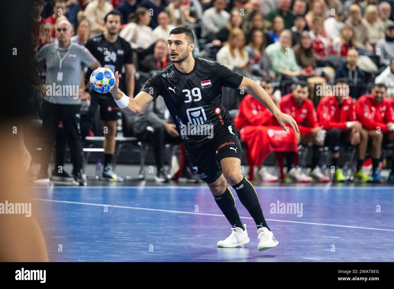 Copenhagen, Denmark. 06th Jan, 2024. Yehia El-Deraa (39) of Egypt seen ...