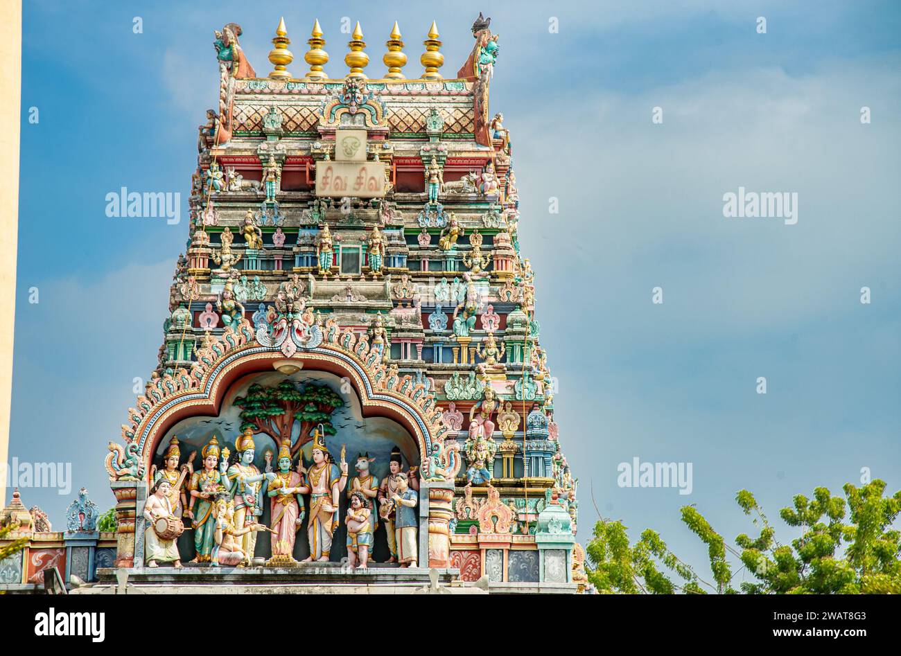 Penang Malaysia-Traditional statues of Hindu Gods family in Sri ...