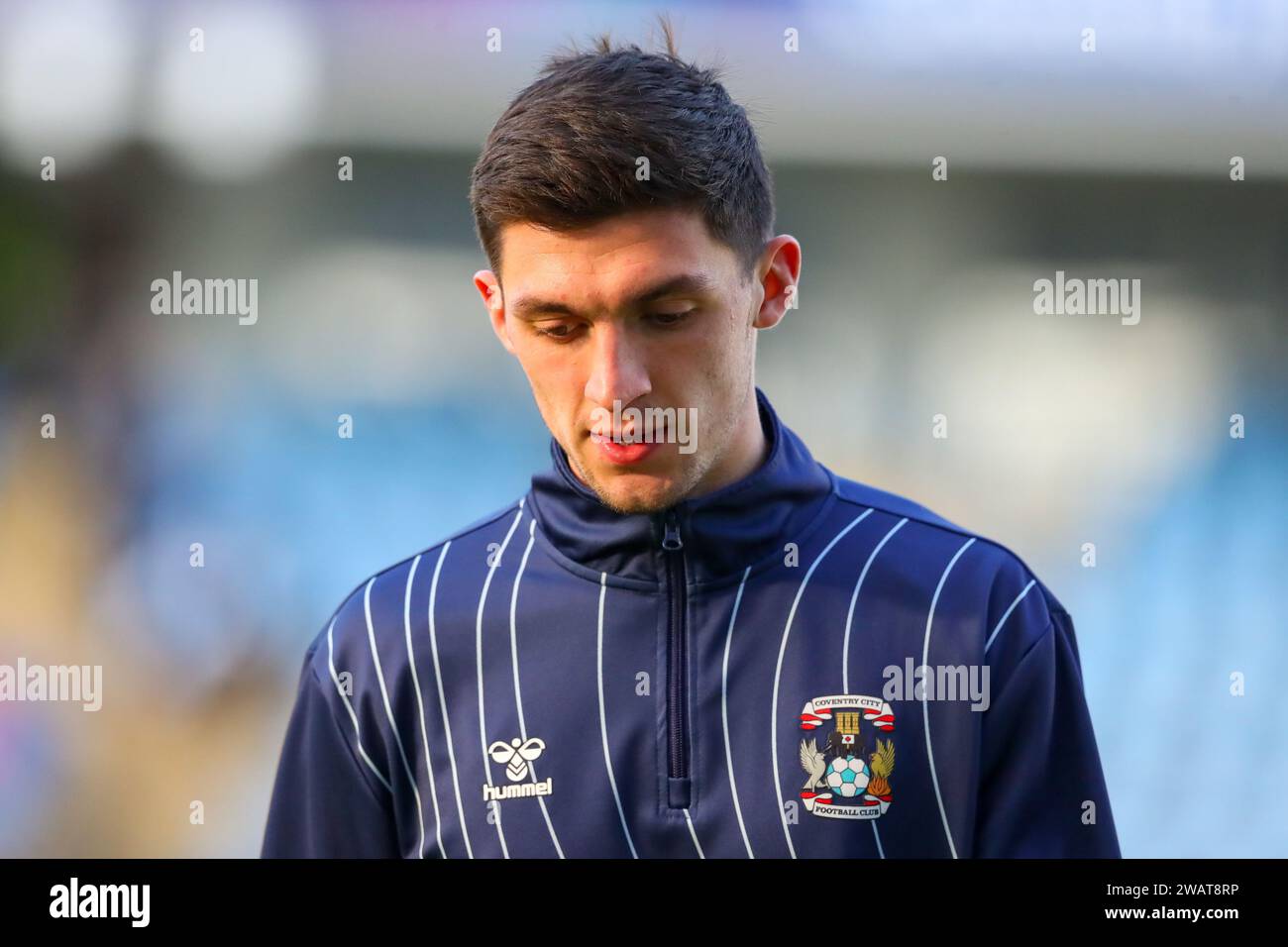 Bobby Thomas #4 of Coventry City warming up during the Emirates FA Cup ...
