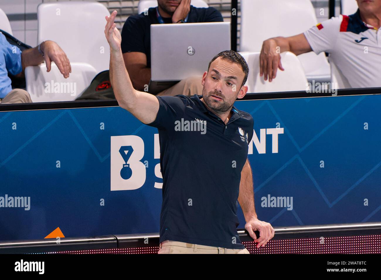 Eindhoven, Netherlands. 06th Jan, 2024. EINDHOVEN, NETHERLANDS - JANUARY 6: Coach Evangelos ...