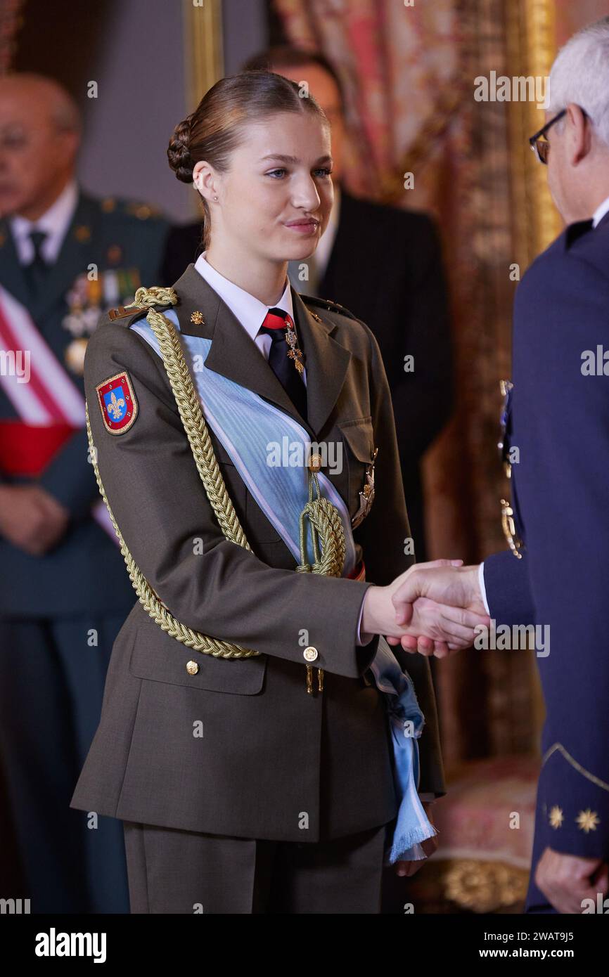 Crown Princess Leonor of Spain attend the Pascua Militar ceremony at ...