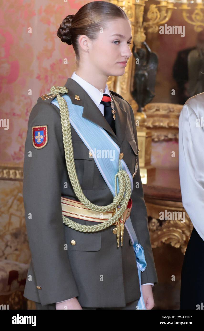 Crown Princess Leonor of Spain attend the Pascua Militar ceremony at ...