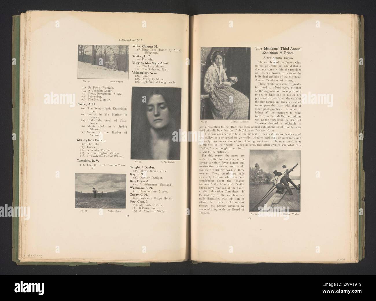 Three men push a ship with sticks, J. Dunbar Wright, c. 1895 - in or ...