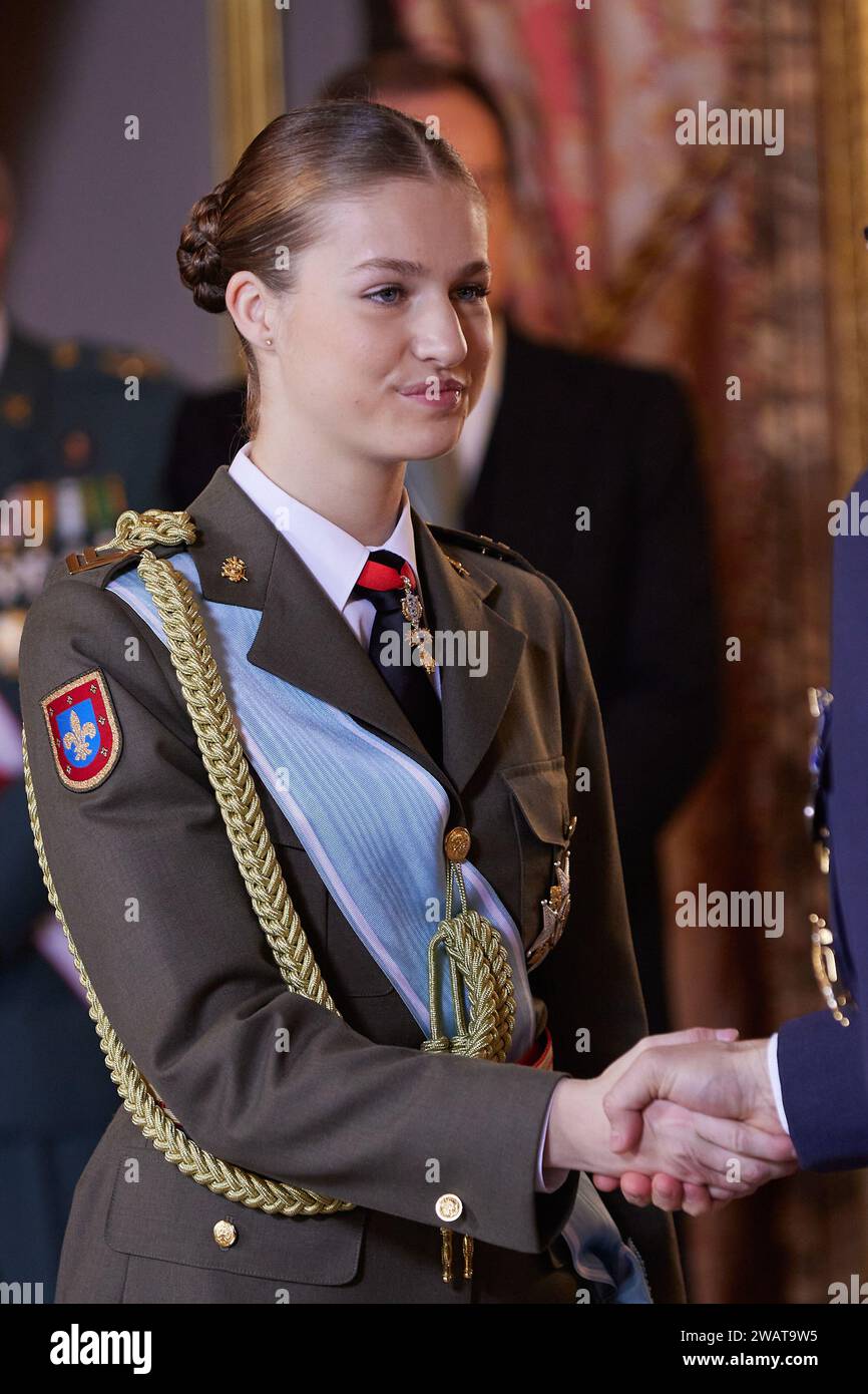 Crown Princess Leonor of Spain attend the Pascua Militar ceremony at ...