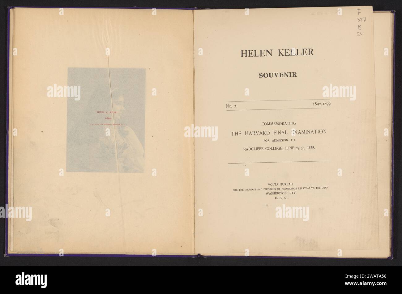 Helen Keller souvenir, Volta Laboratory and Bureau, 1899 book ...