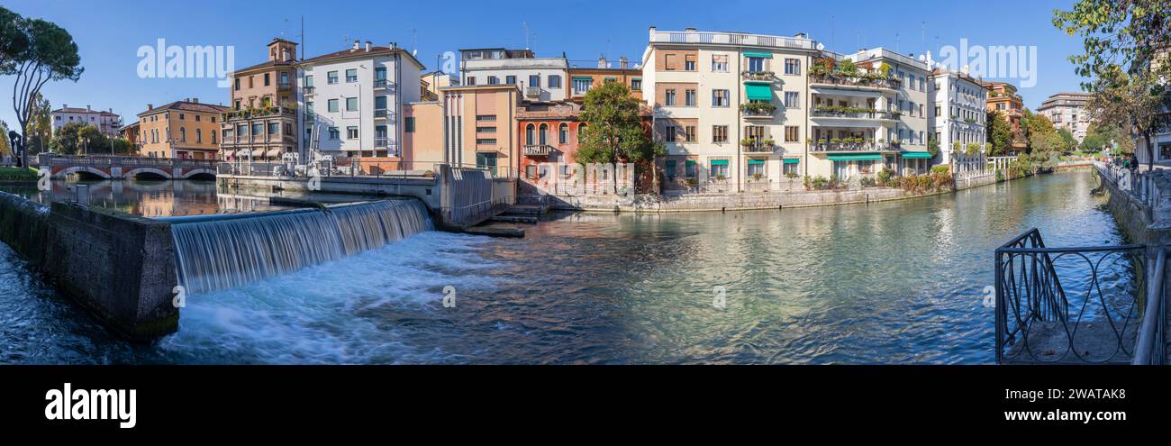 Treviso - The panorama of the old town with the Sile river Stock Photo ...