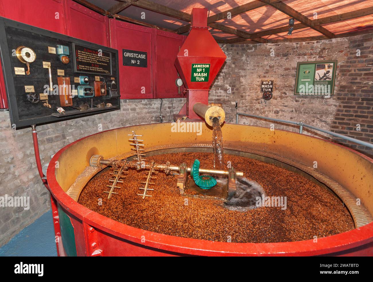 Ireland Dublin Old Jameson Distillery tour model of Mash Tun Stock ...