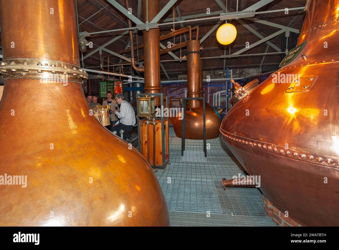 Ireland Dublin Old Jameson Distillery tour models of pot stills Stock ...