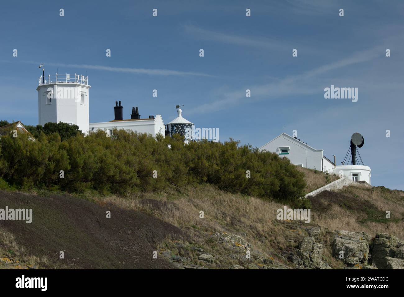 The Lizard Lighthouse, Lizard Point, Cornwall. Showing the west and ...
