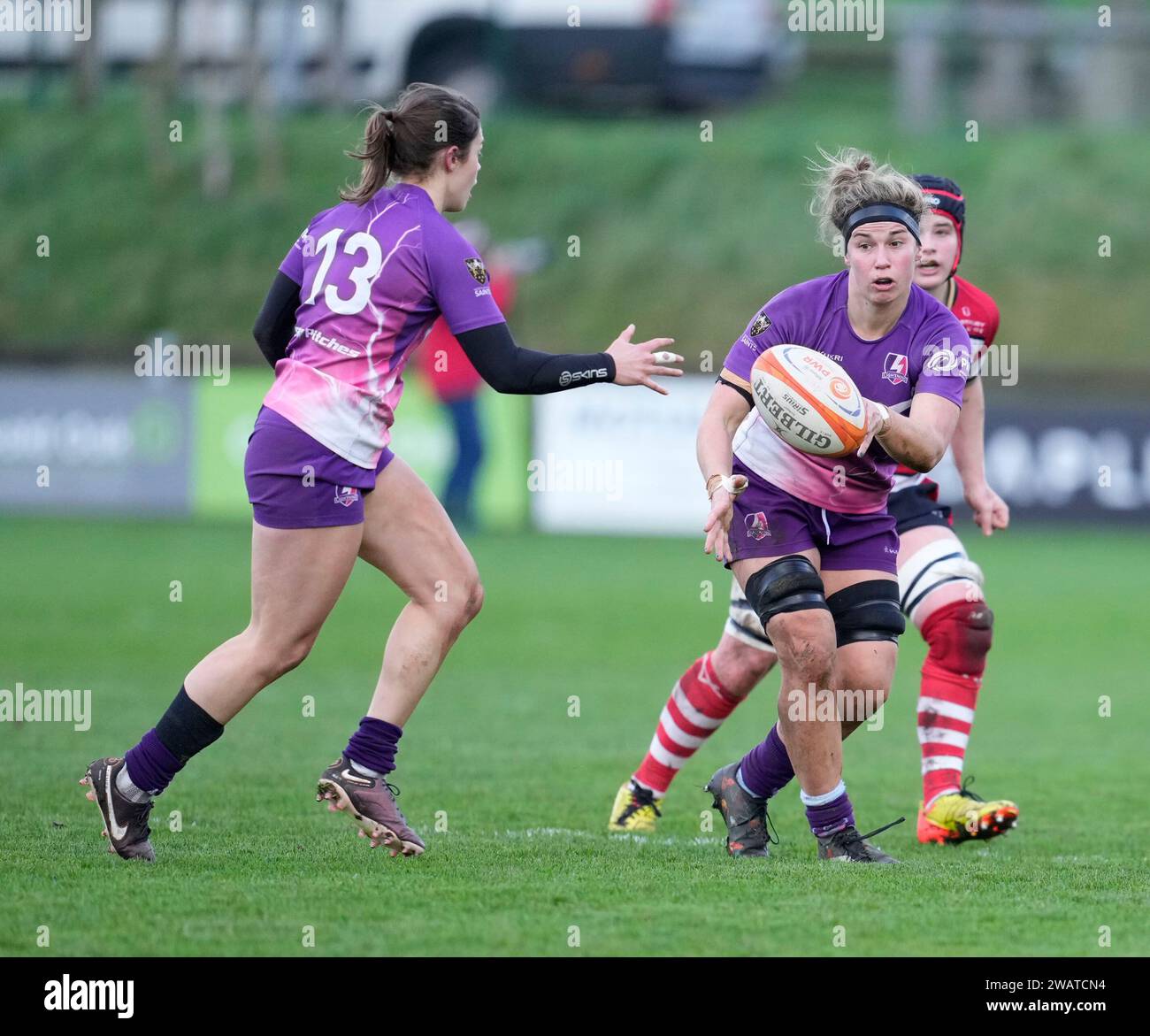 Gloucester,UK, 06 Jan 2024 Helena Rowland (Loughborough) (L) Rachel ...