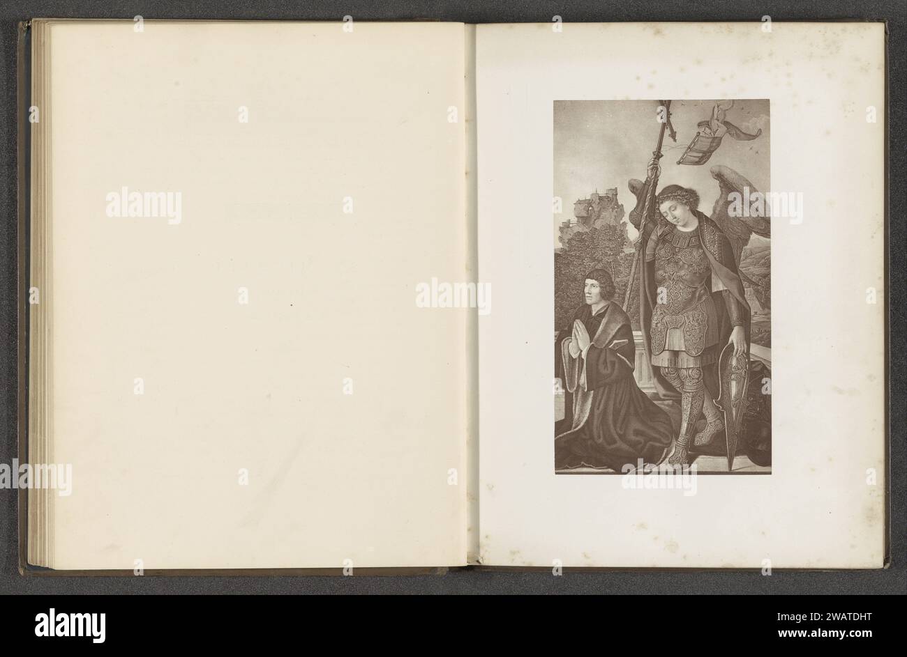 Photo production of a print of a painting, representing the Archangel ...