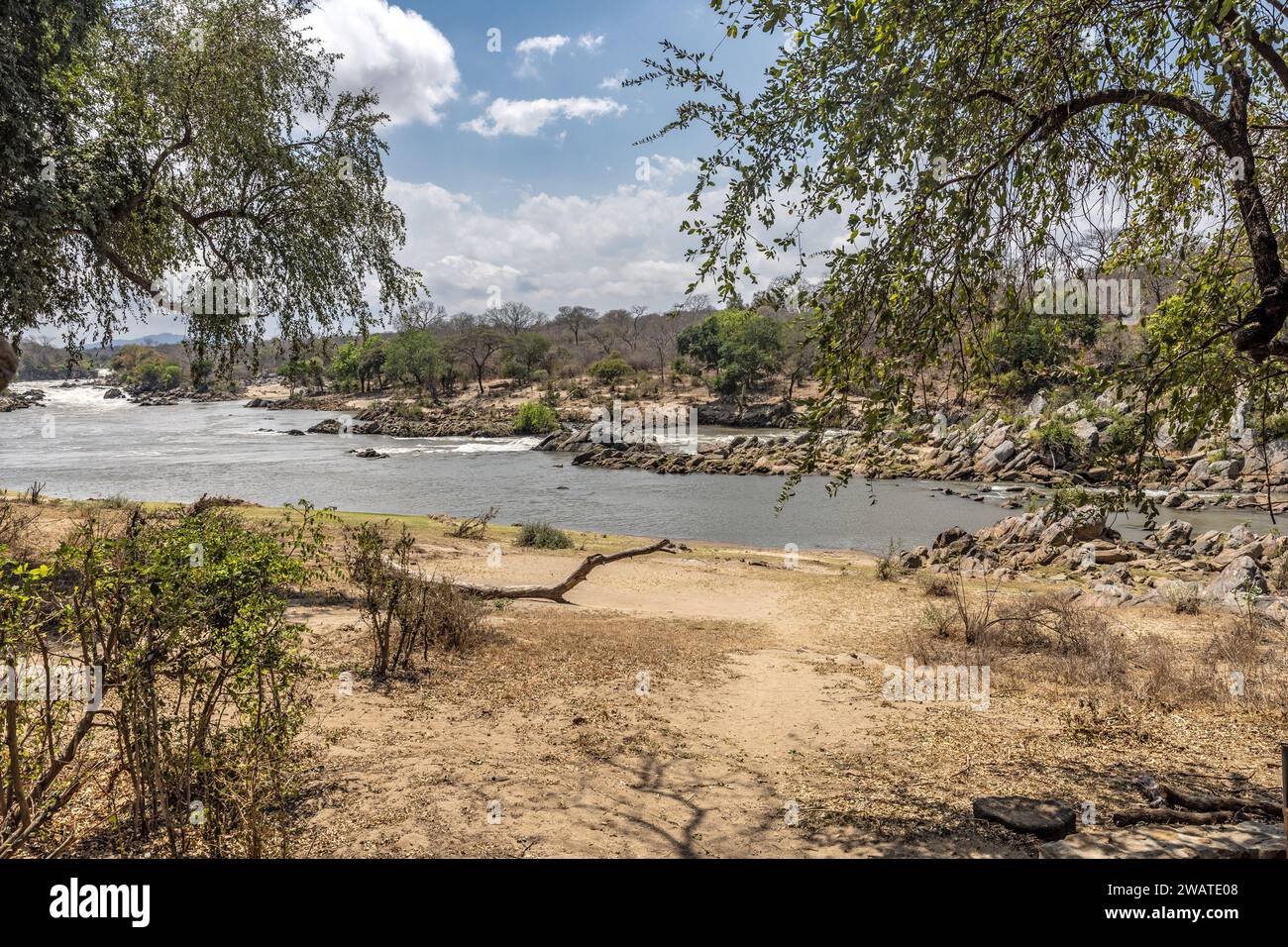 Shire river, Majete Wildlife Reserve, Malawi Stock Photo - Alamy