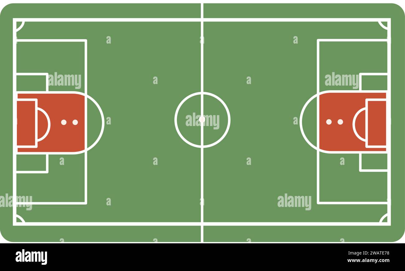 Immerse yourself in the game with our Football Court Vector Template in ...