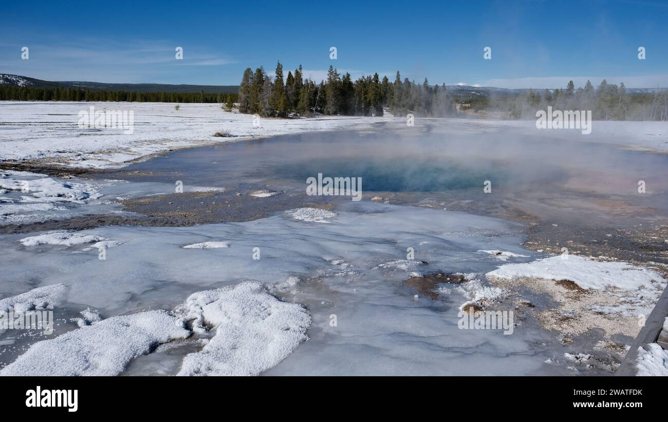 Steam from Geyser in Yellowstone National Park Stock Photo - Alamy