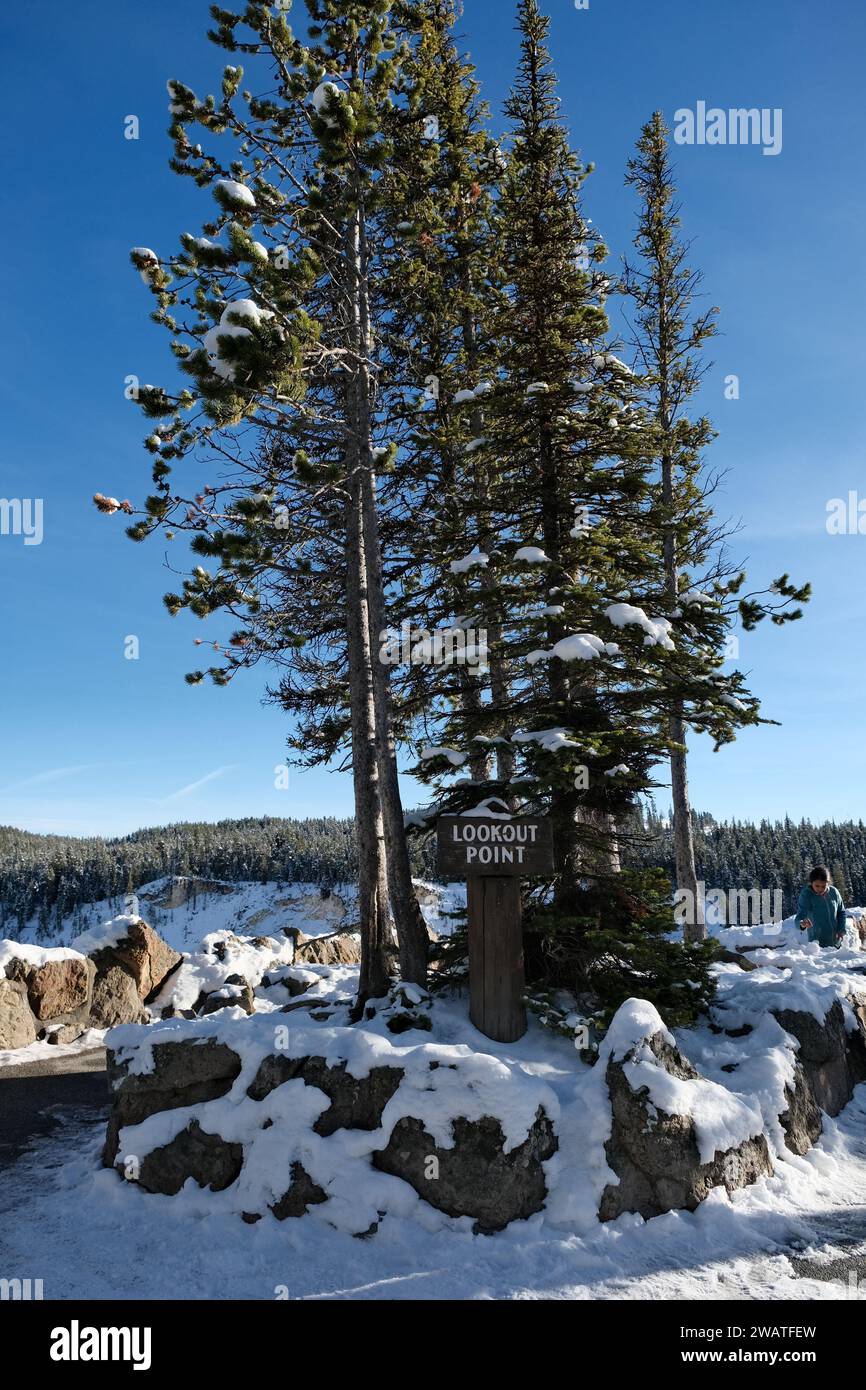 Yellowstone waterfall hike hi-res stock photography and images - Alamy