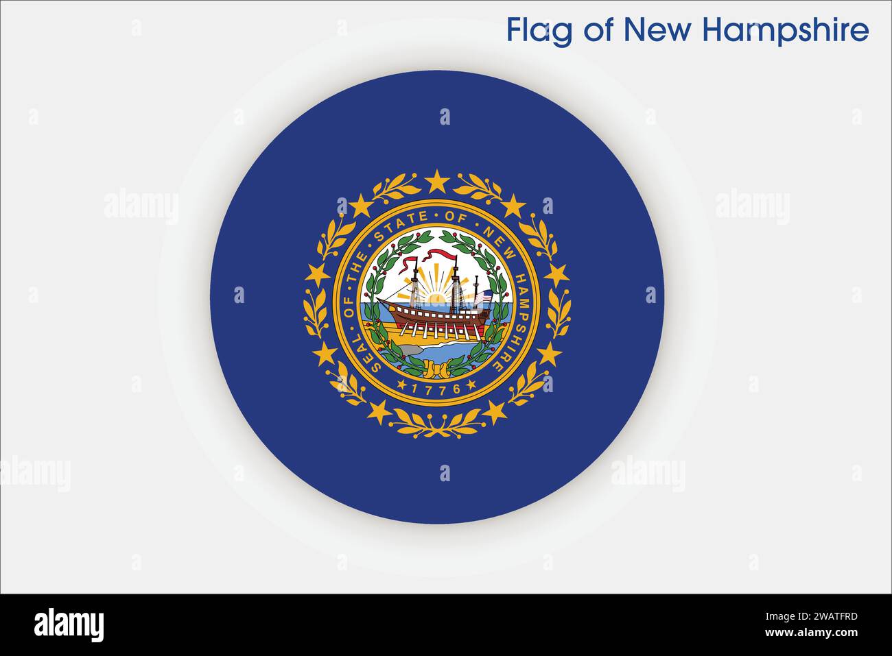 High Detailed Flag Of New Hampshire New Hampshire State Flag National