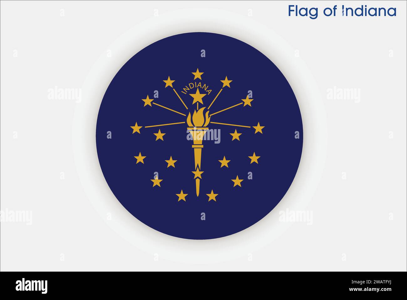 High detailed flag of Indiana. Indiana state flag, National Indiana ...