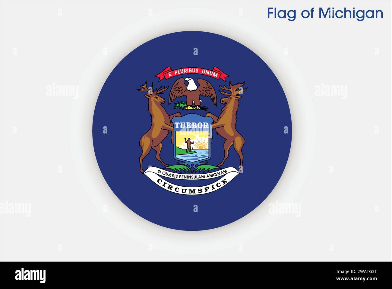 Flagpole flag state michigan Stock Vector Images - Alamy