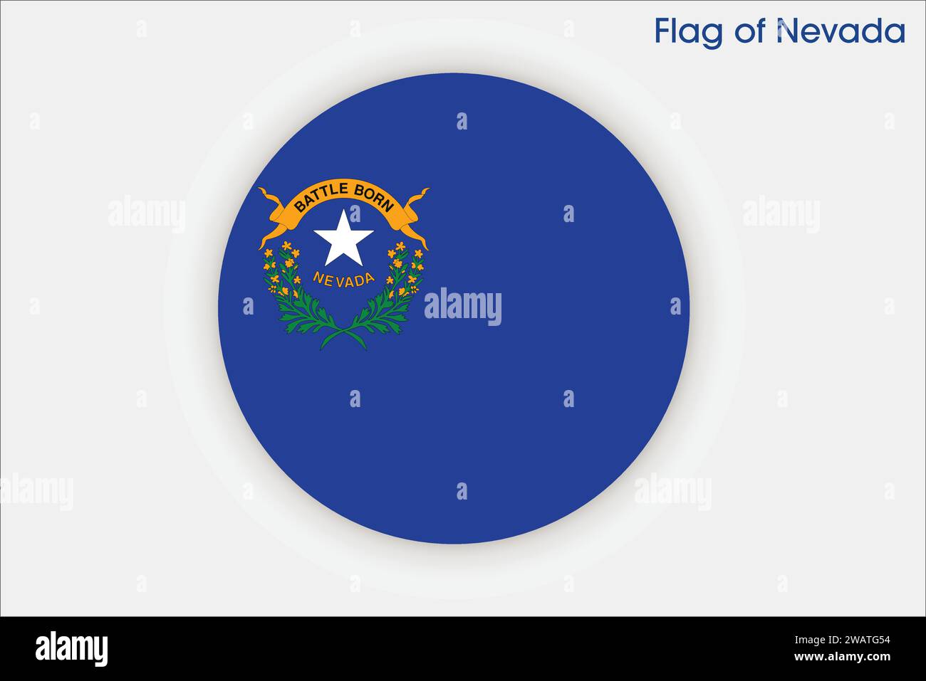High detailed flag of Nevada. Nevada state flag, National Nevada flag ...