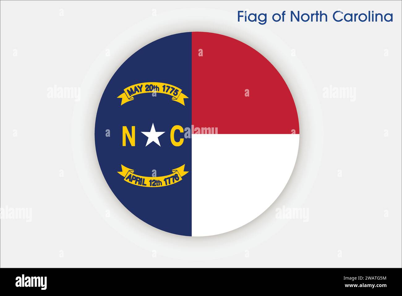 High detailed flag of North Carolina. North Carolina state flag ...