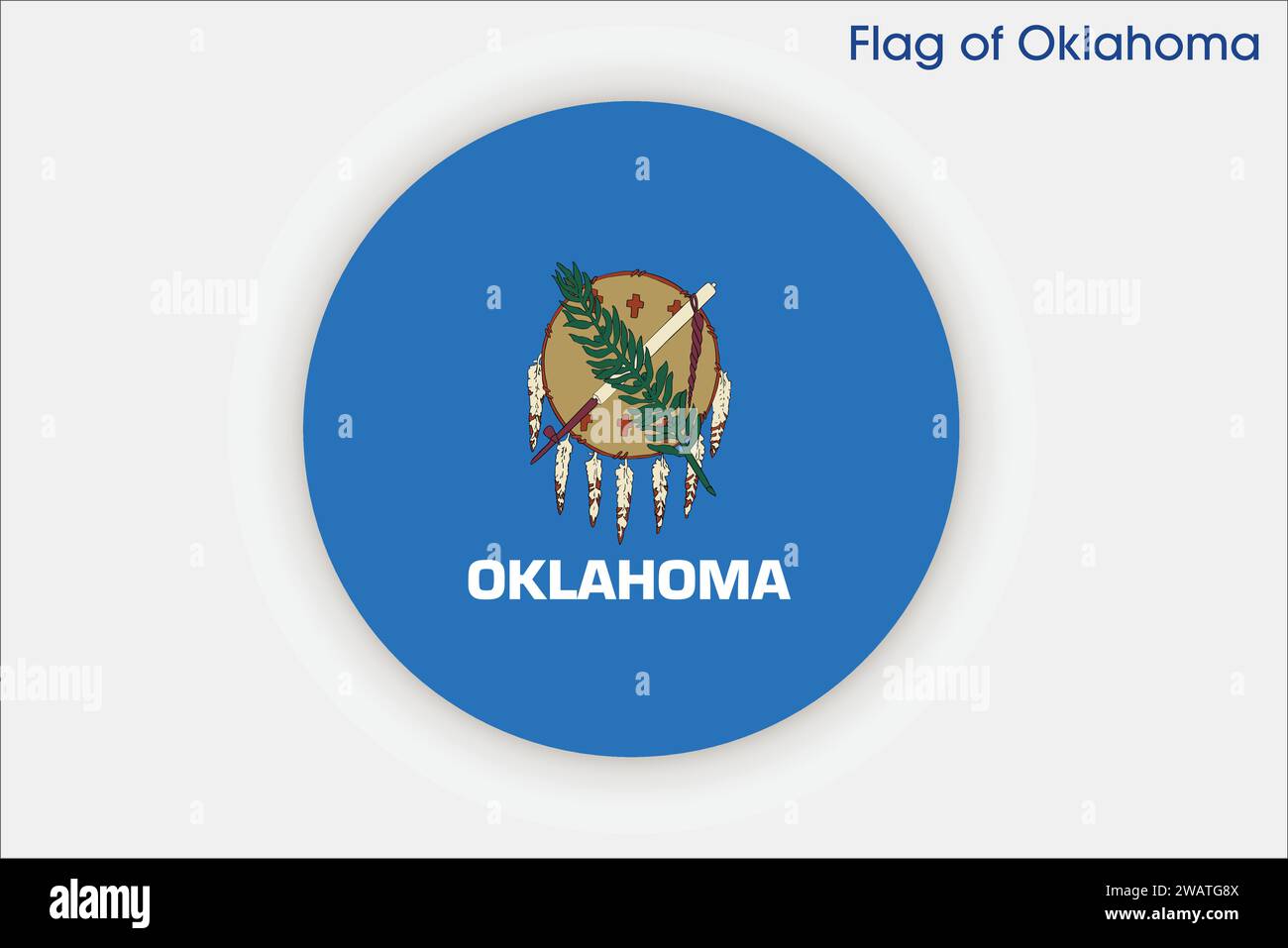 High detailed flag of Oklahoma. Oklahoma state flag, National Oklahoma ...
