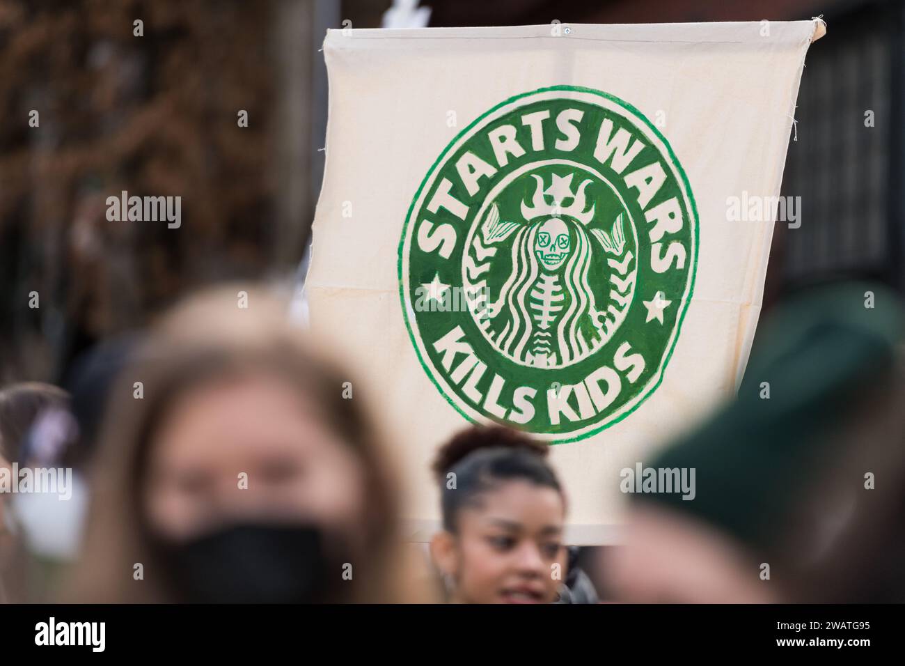 Seattle, USA. 6th Jan 2024. Pro Palestine Protesters gather at the ...