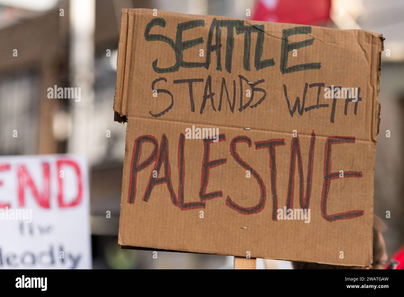 Seattle, USA. 6th Jan 2024. Pro Palestine Protesters gather at the ...