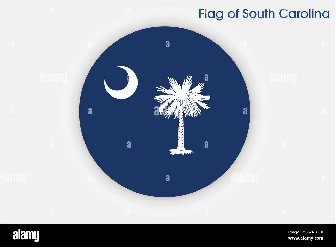 High detailed flag of South Carolina. South Carolina state flag ...
