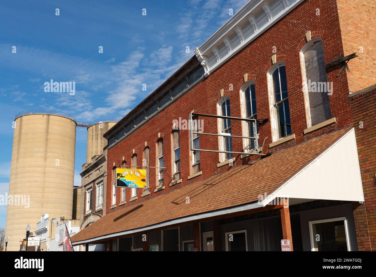 Flanagan, Illinois - United States - January 2nd, 2024: Downtown ...