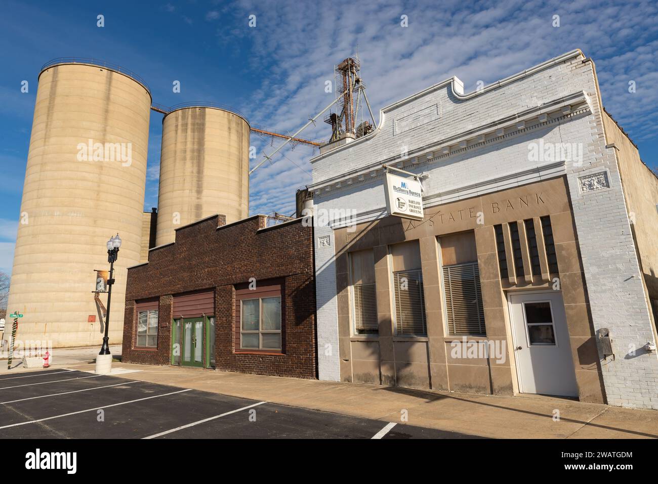 Flanagan, Illinois - United States - January 2nd, 2024: Downtown ...