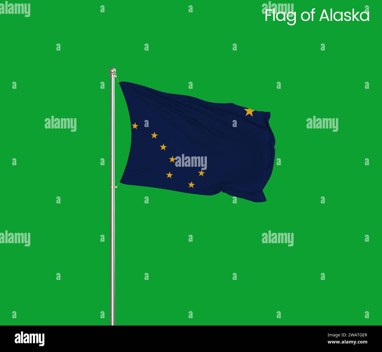 High detailed flag of Alaska. Alaska state flag, National Alaska flag ...