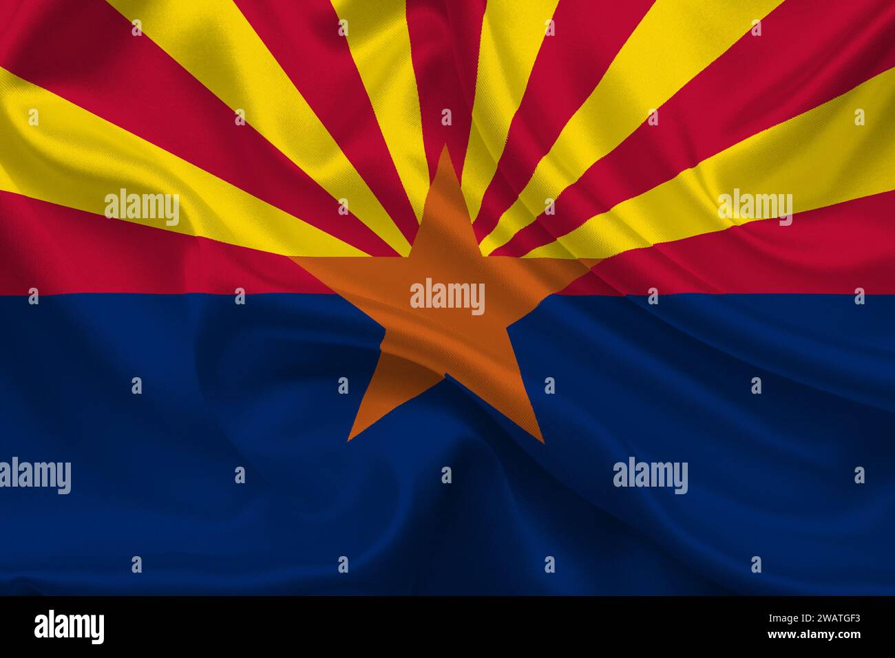 High detailed flag of Arizona. Arizona state flag, National Arizona ...