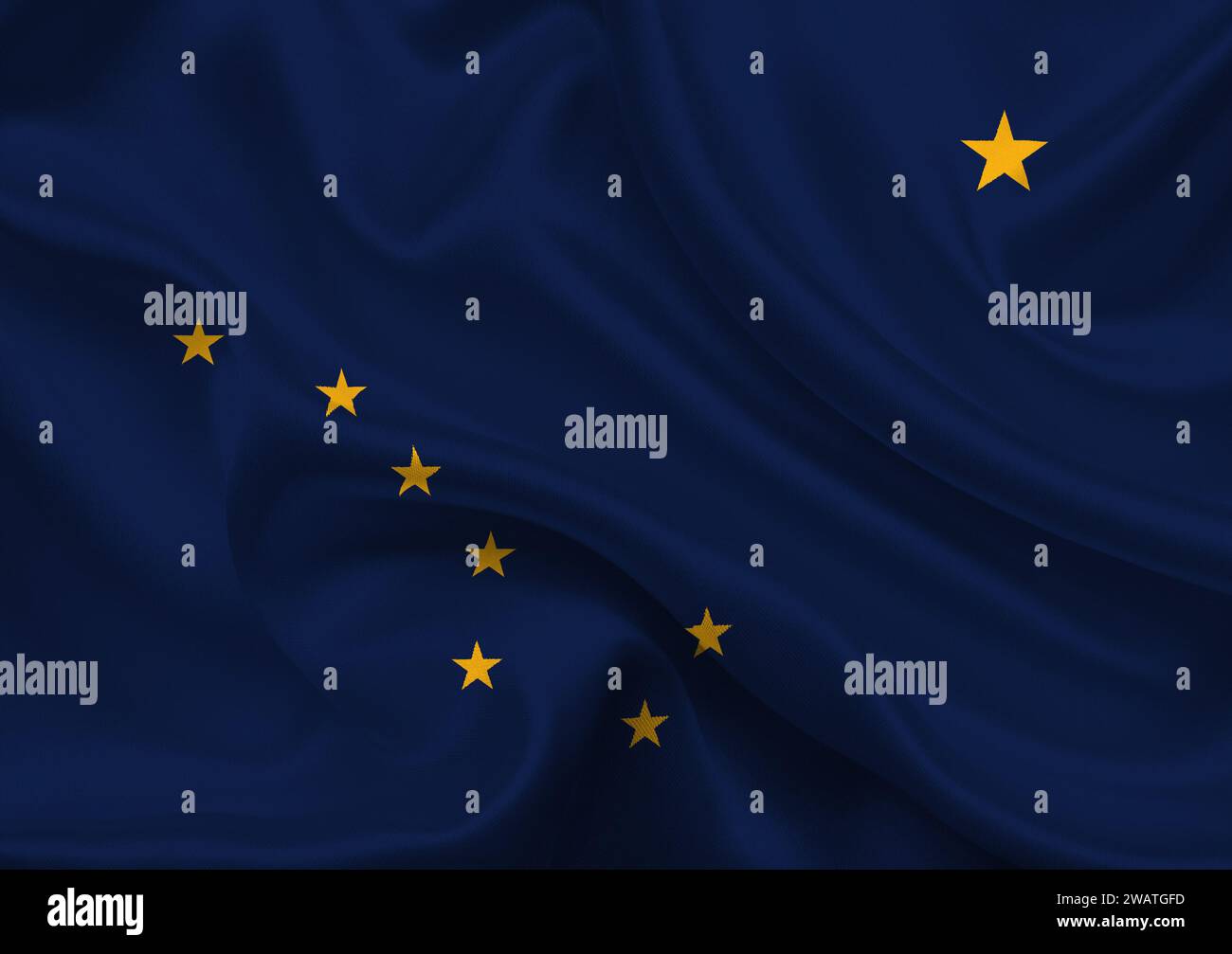 High detailed flag of Alaska. Alaska state flag, National Alaska flag ...