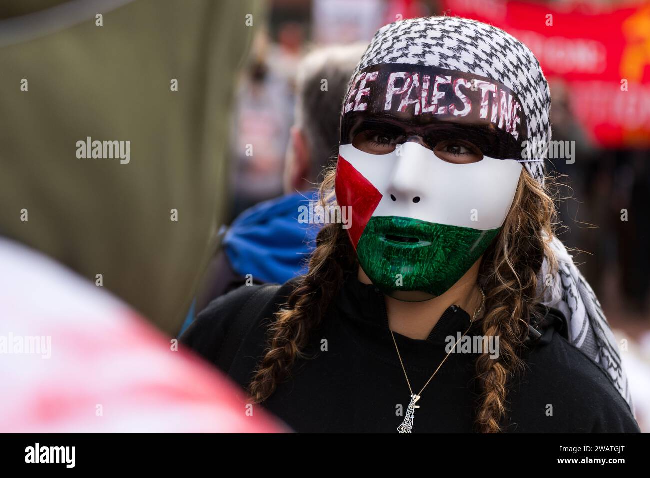 Seattle, USA. 6th Jan 2024. Pro Palestine Protesters gather at the ...