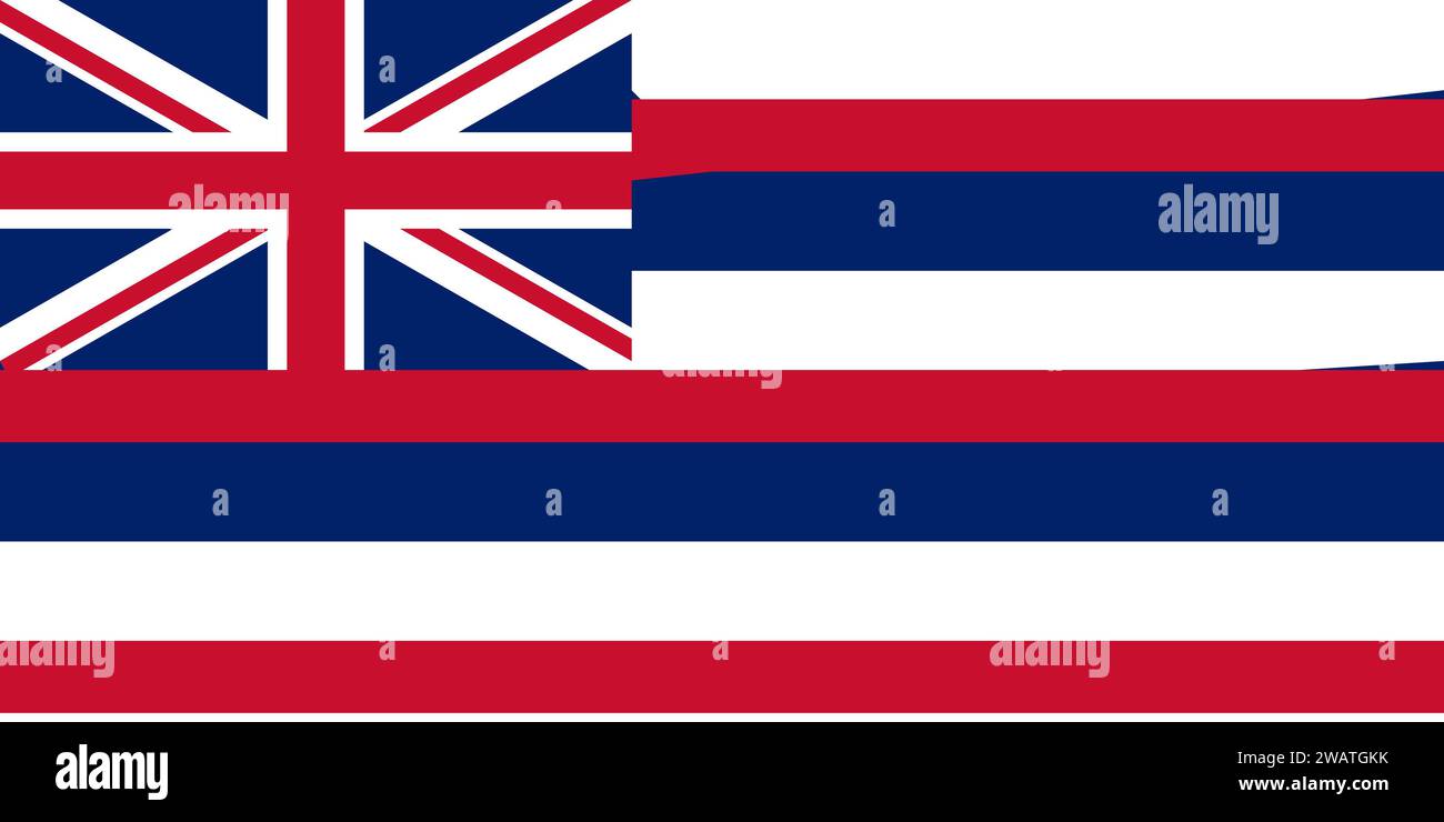 High detailed flag of Hawaii. Hawaii state flag, National Hawaii flag ...